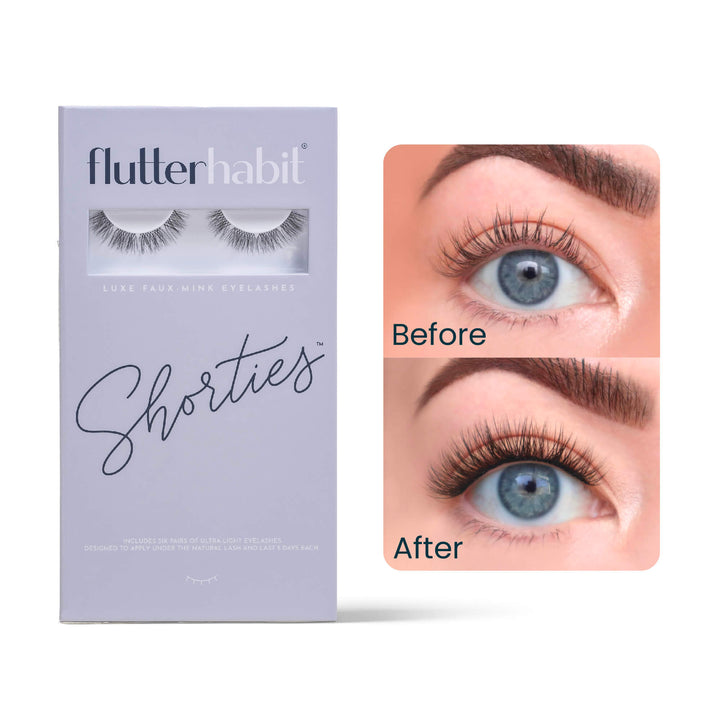 Shorties DIY under lash extensions up to 10 day wear FlutterHabit